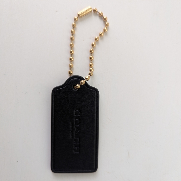 Coach | Bags | Coach Brianna Black Leather Bag Tag | Poshmark